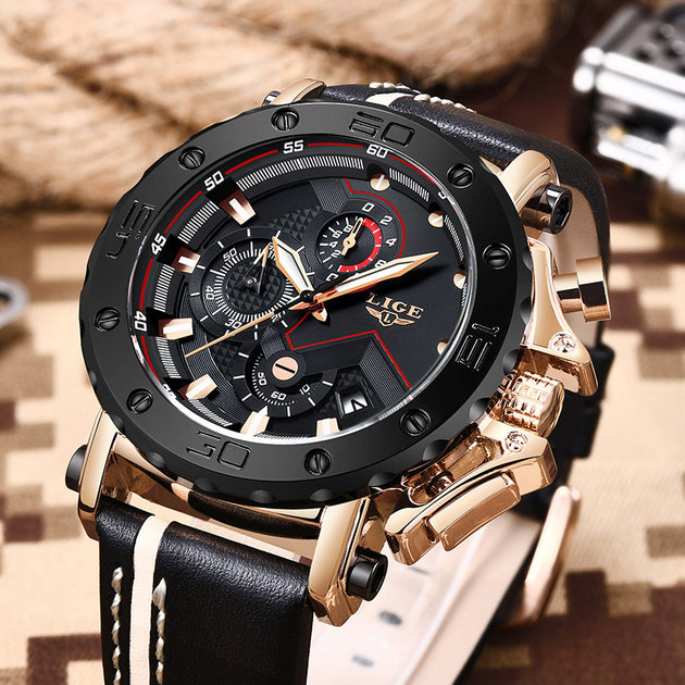Quartz Calendar Multifunctional Waterproof Watch Chronograph Table ...